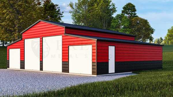 48x40x12/8 Barn | Premier Metal Structures