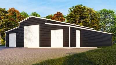 48x40x12/8 Barn | Premier Metal Structures